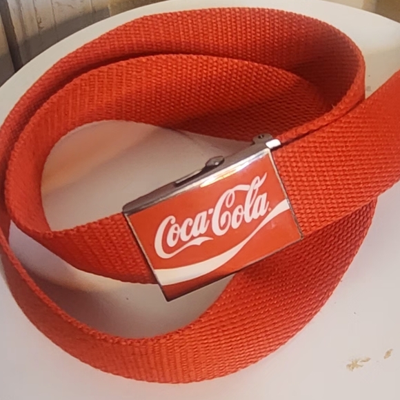 Coca Cola | Other | Vintage Cocacola Red Belt With Logo Buckle455 ...